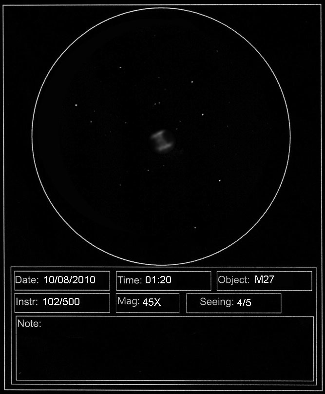 M27 - Sketching - Cloudy Nights